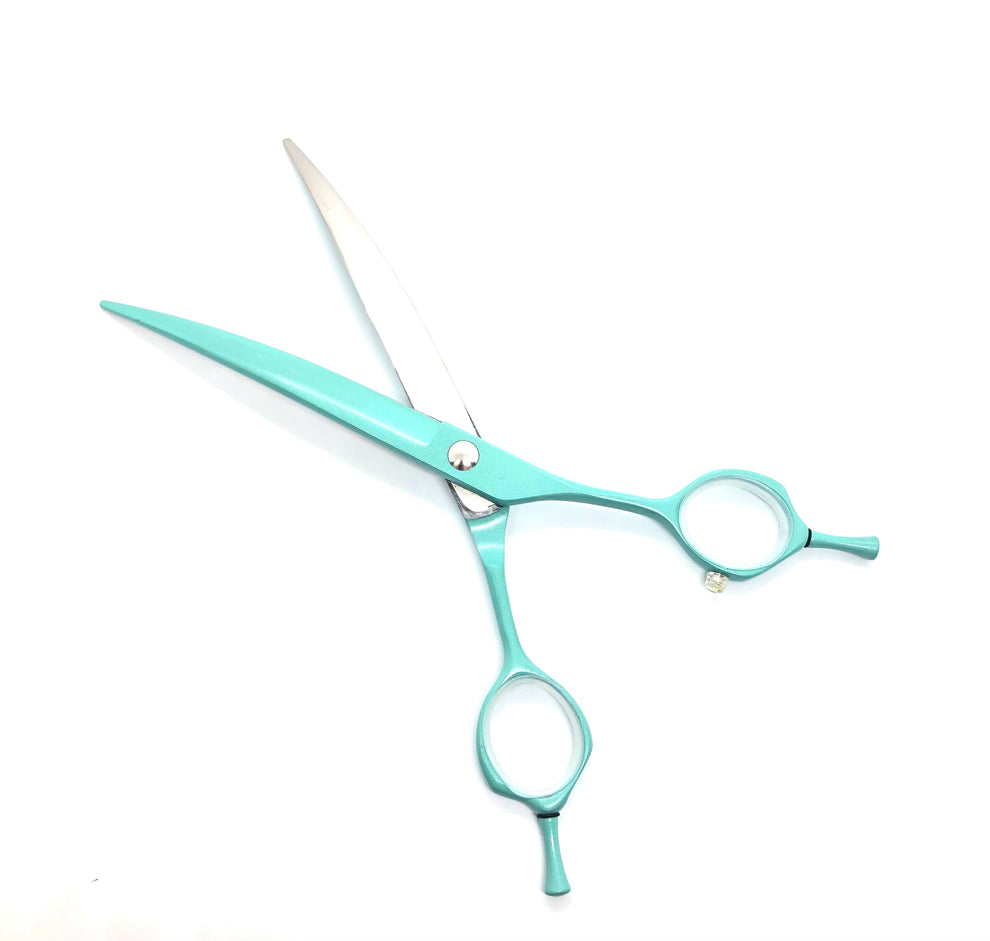 New Moon Painted Super Curve Dog Grooming Scissor (Mint Green ...