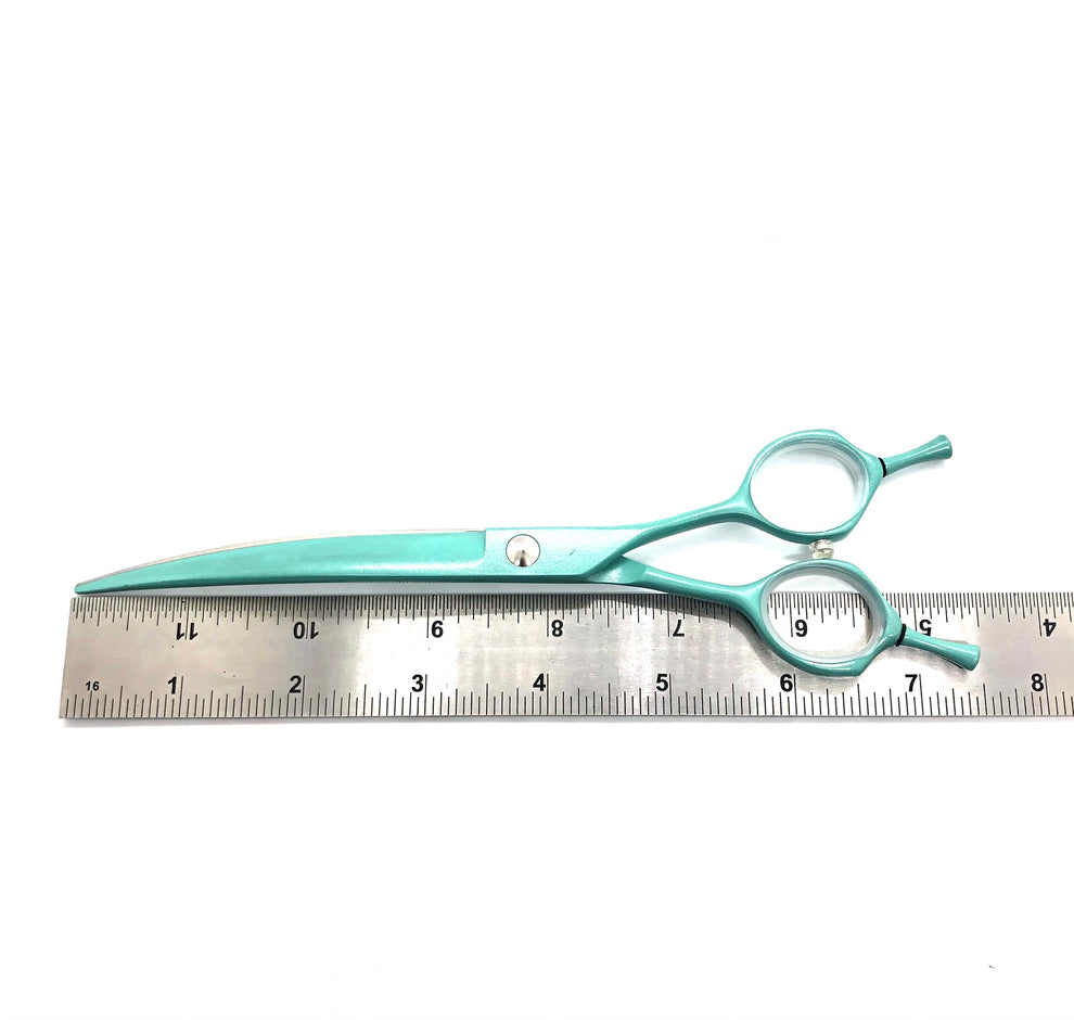 New Moon Painted Super Curve Dog Grooming Scissor (Mint Green ...
