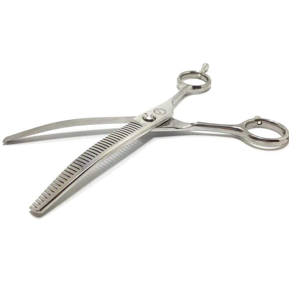 New Moon Rosa 7” Curve Fluffer Dog grooming Shear – Harebone Shears