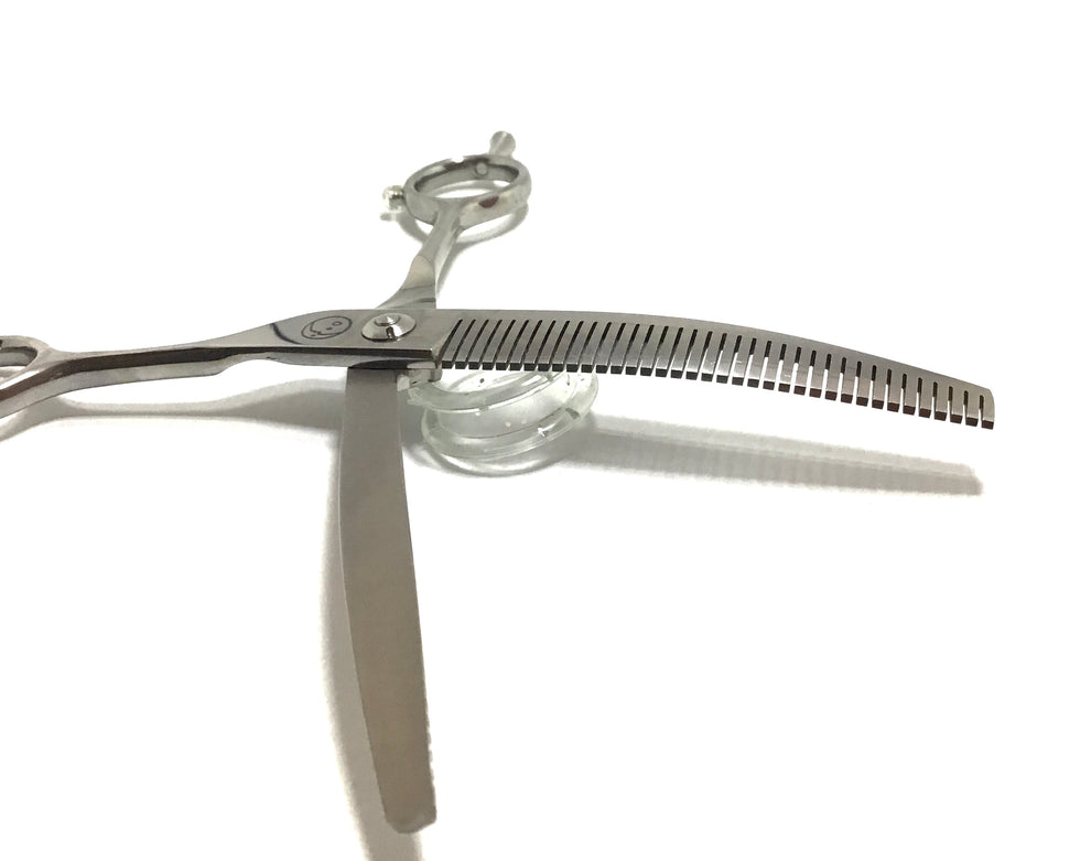 New Moon Rosa 7” Curve Fluffer Dog grooming Shear – Harebone Shears